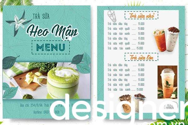 Thiết kế menu cho quán trà sữa đẹp mắt, thu hút | Designer Group