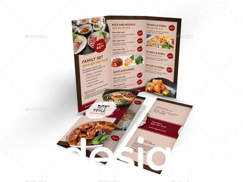 Thiết kế menu cho nhà hàng Hàn Quốc hiện đại và ấn tượng | Designer Group
