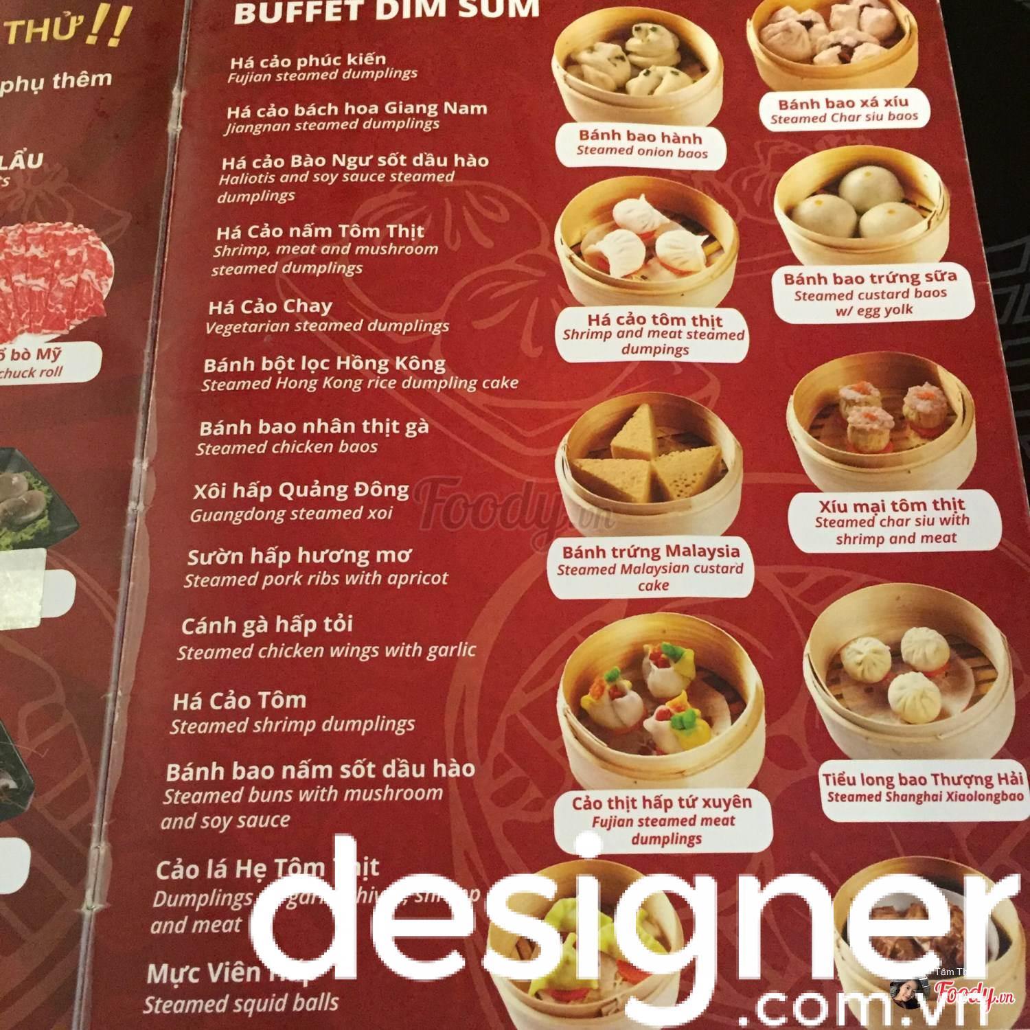 Thiết kế menu nhà hàng Dimsum sang trọng, tinh tế | Designer Group