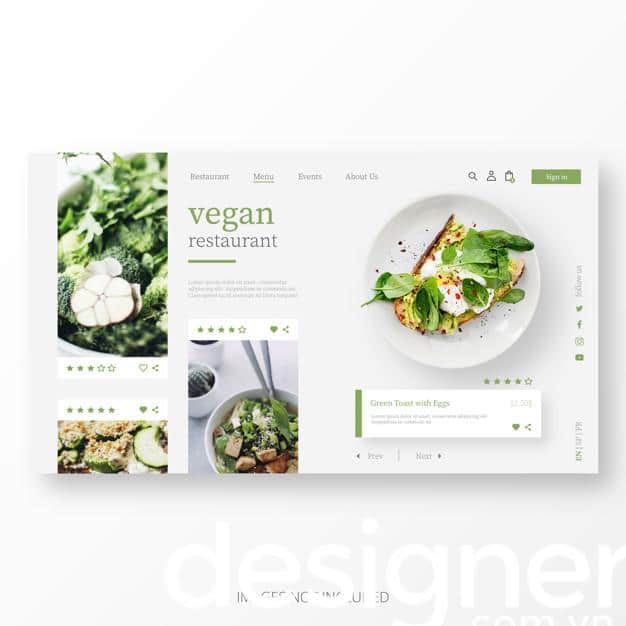 Top 4 phong cách thiết kế menu nhà hàng chay | Designer Group