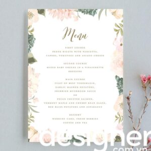 Top 4 phong cách thiết kế menu đám cưới | Designer Group