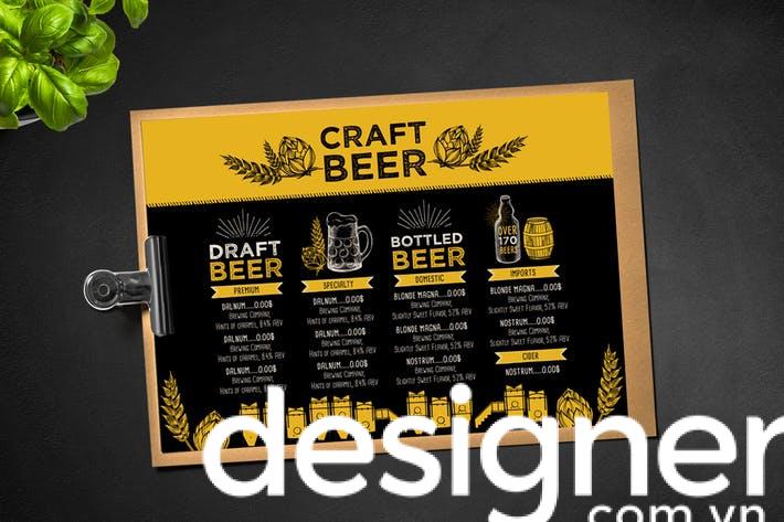 Top 4 phong cách thiết kế menu quán Bia | Designer Group